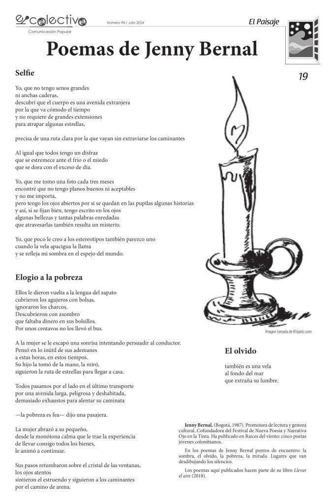 Jenny Bernal – Poesía – El Colectivo: Comunicación Popular